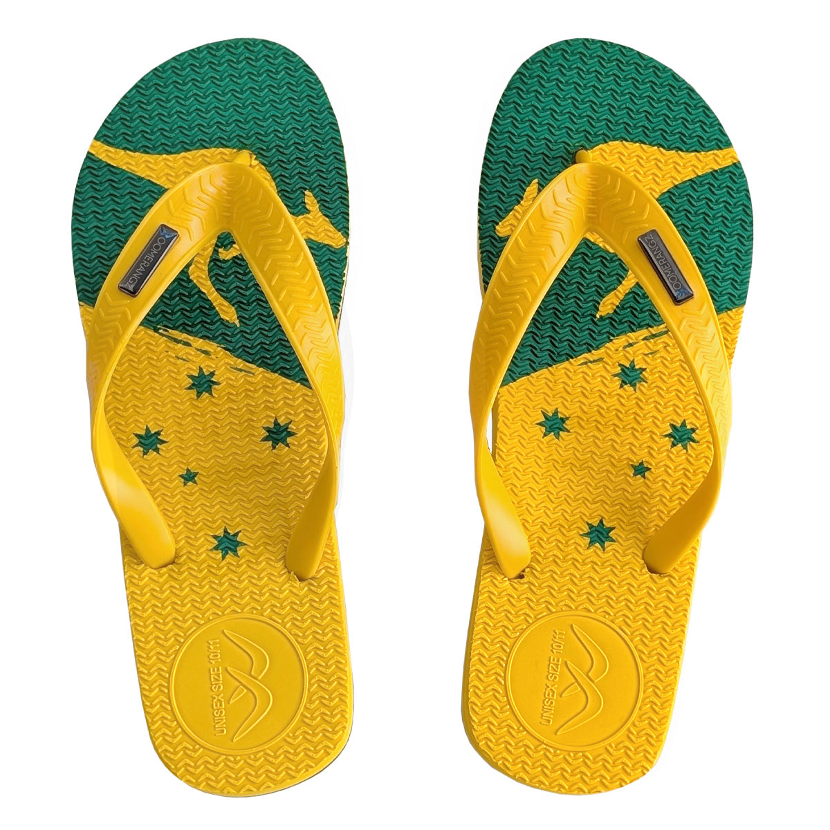 Aussie Print Thongs + Additional Wide Straps – Boomerangz Footwear