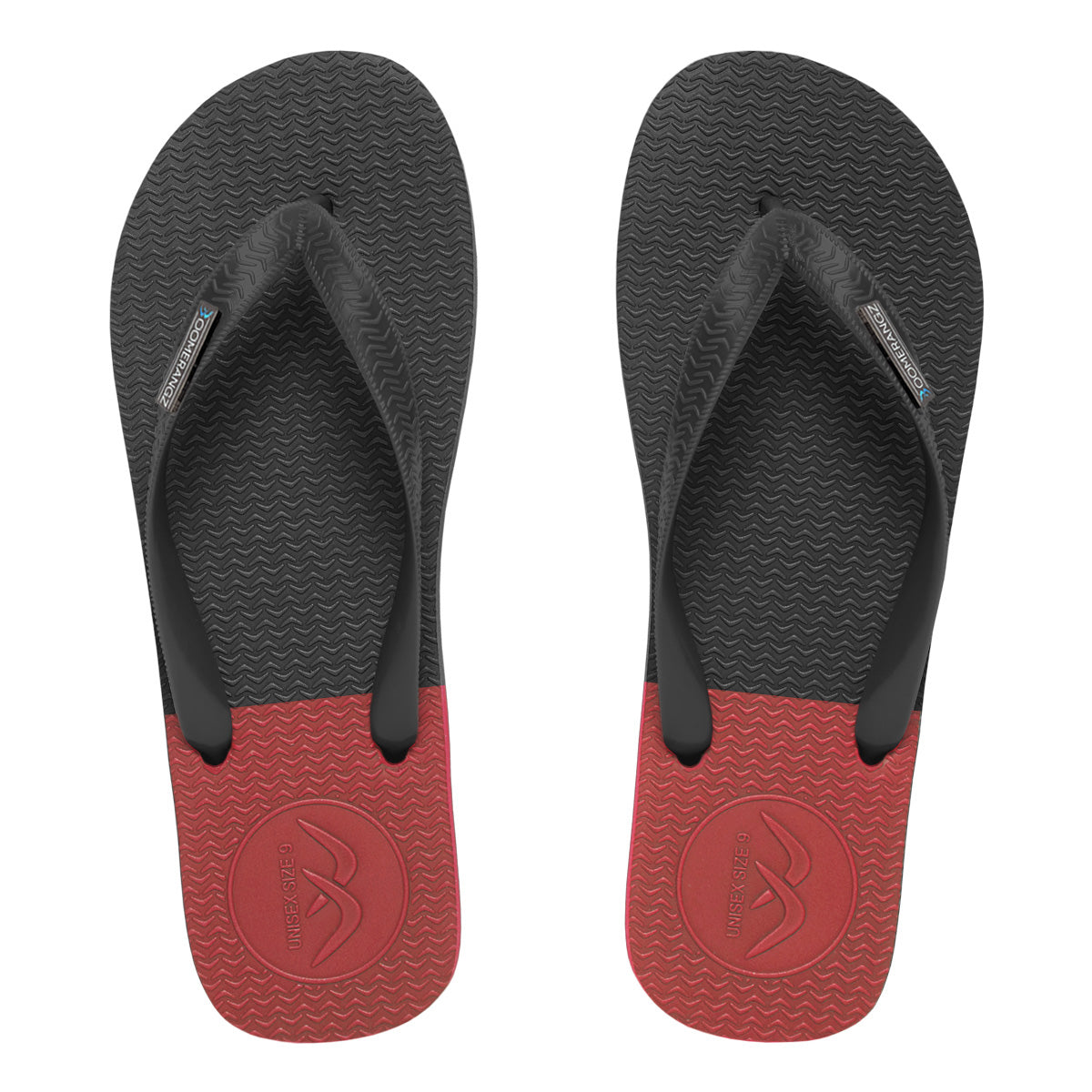 Reg Black/Grey/Red Thongs + Additional Coloured Straps – Boomerangz ...